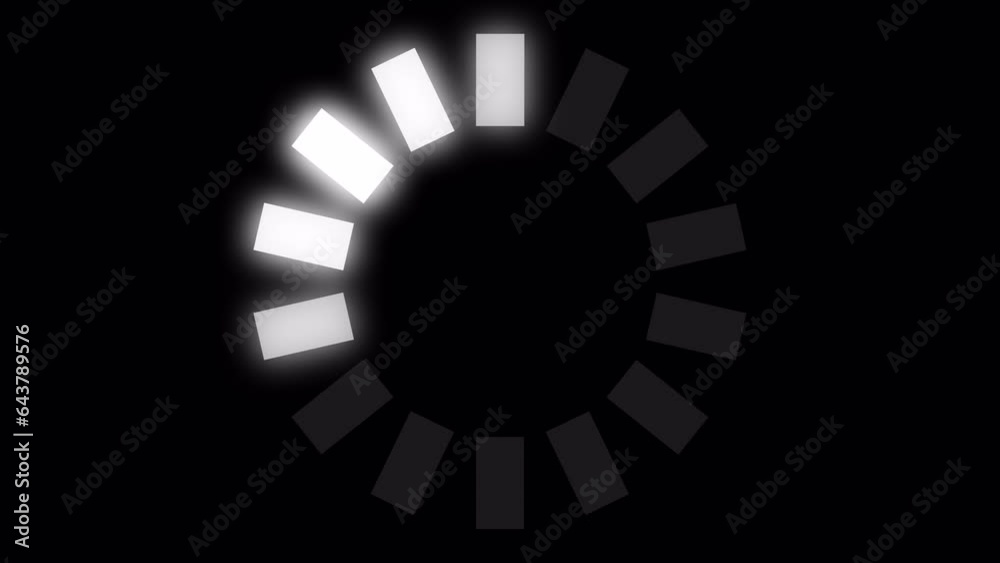 Loading Circle Video with Glow. Loading Animation on Transparent ...