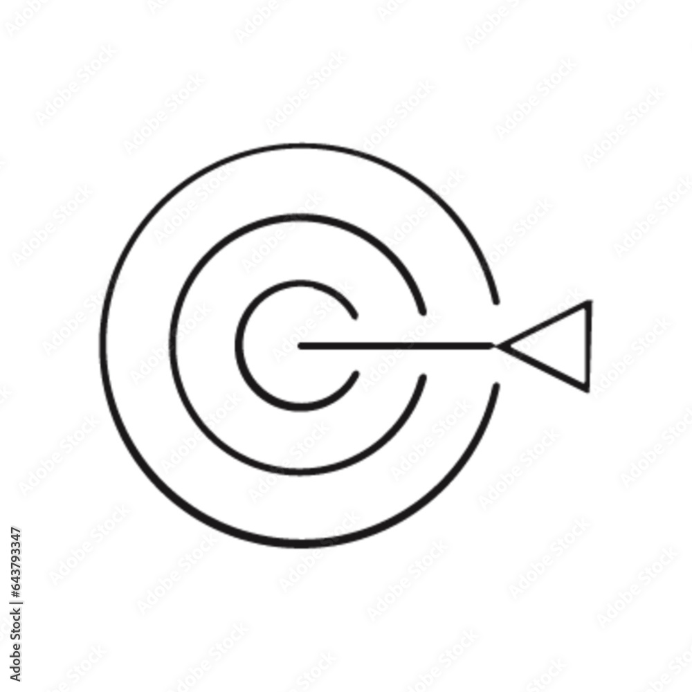 Pictogramme icones et logo cible objectif Stock Vector | Adobe Stock