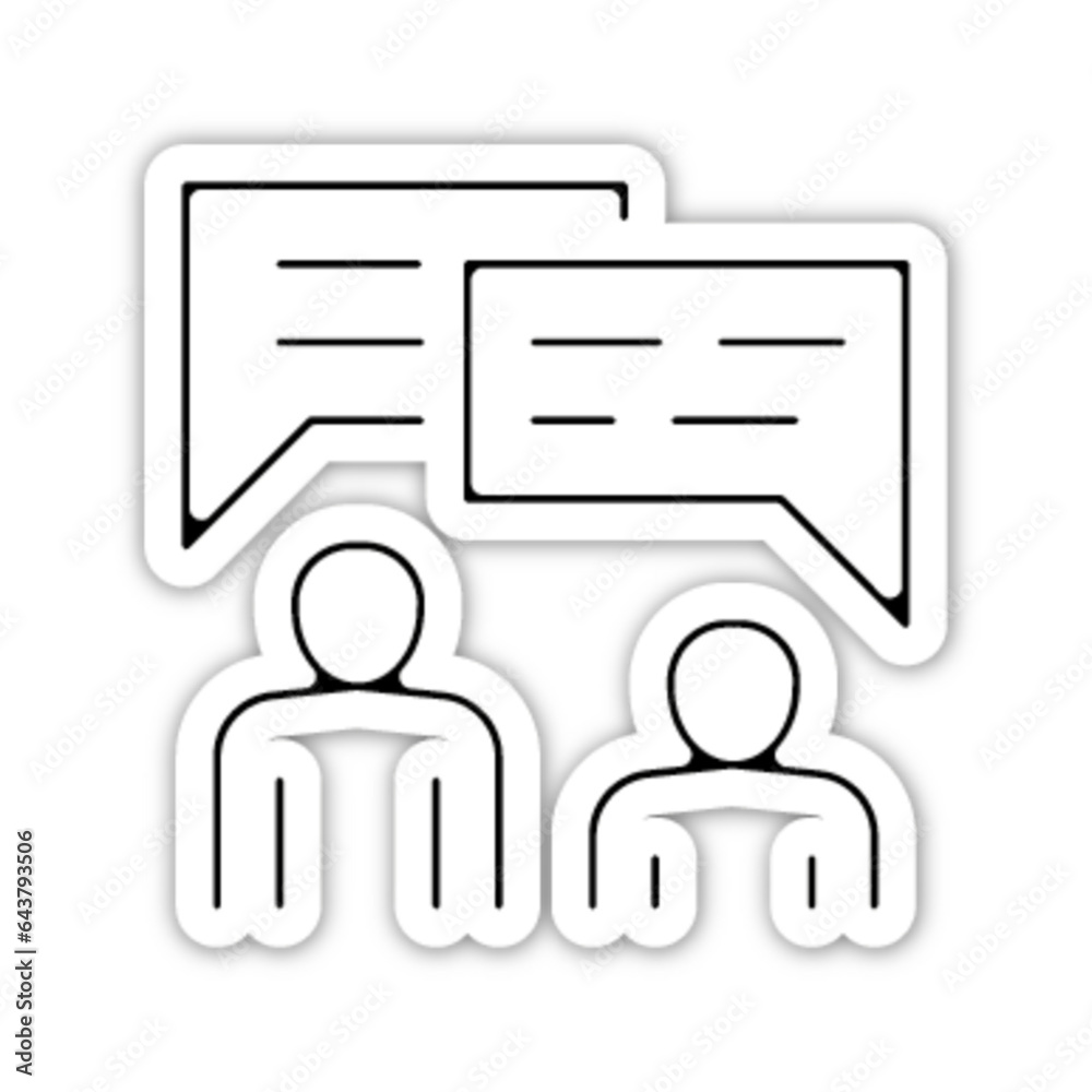 Pictogramme icones et logo conversation message profil travail relief ...