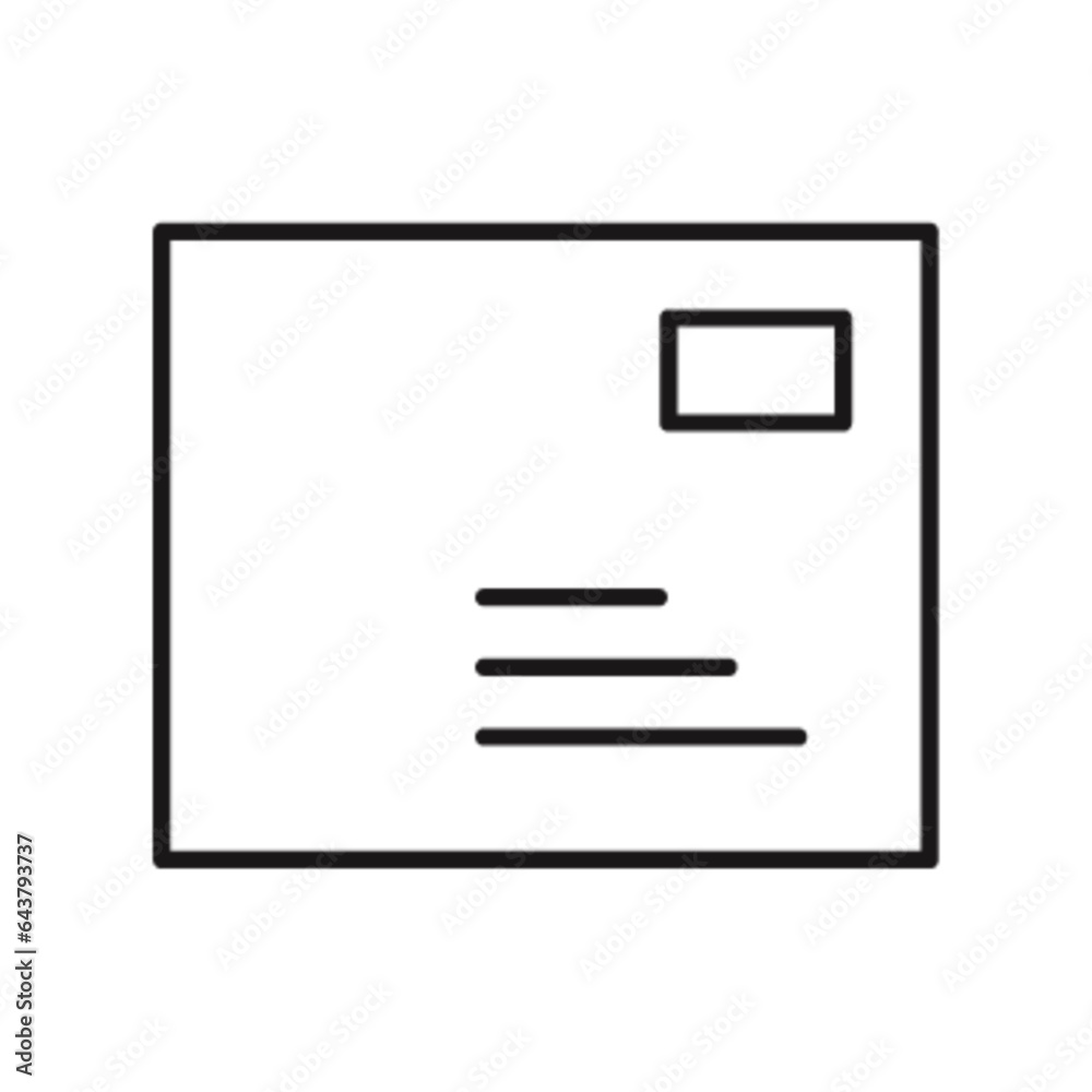 Pictogramme icones et logo courrier mail enveloppe trace Stock Vector ...