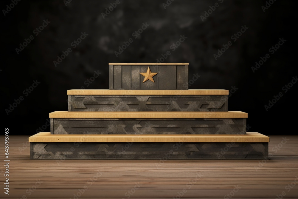 Minimal scene with rock podium for product presentation 3d illustration ...