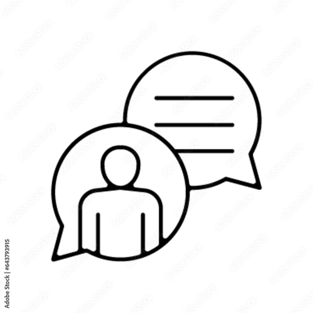 Pictogramme icones et logo echange message texte Stock Vector | Adobe Stock