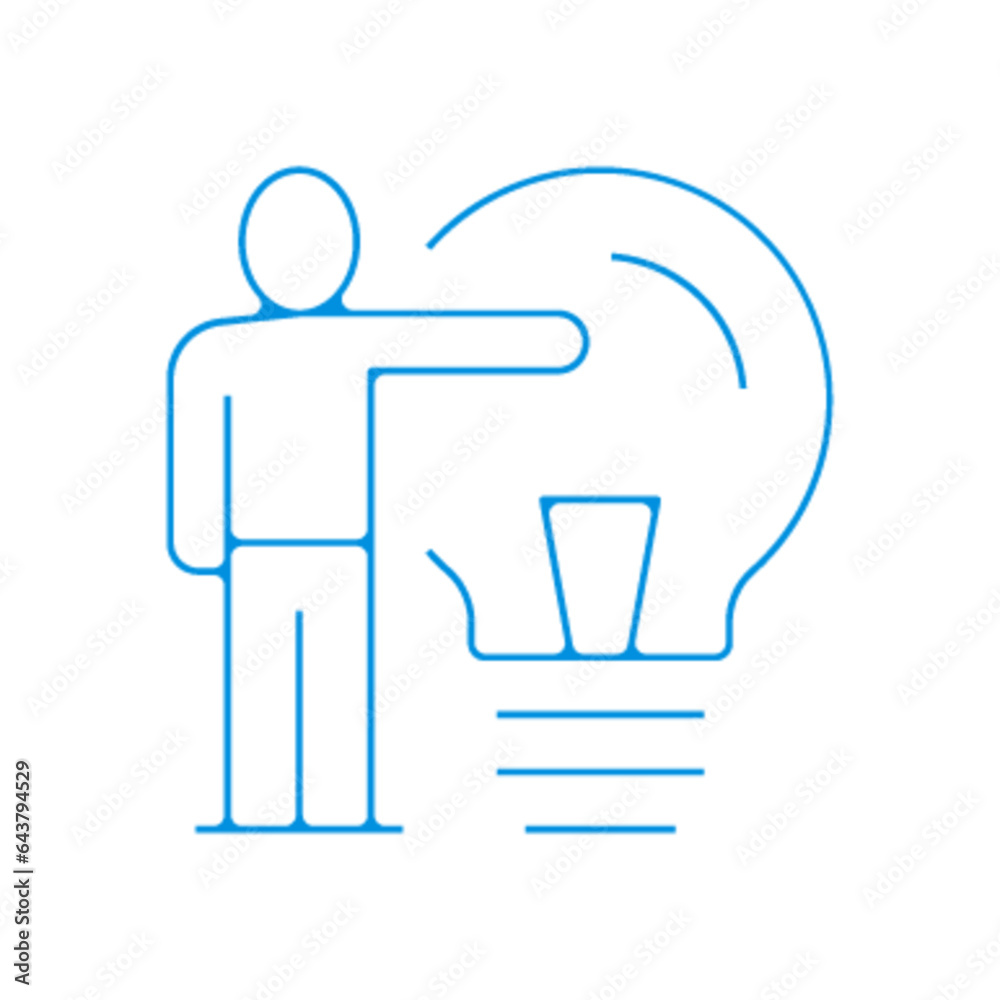 Picto idées symbole ampoule et homme Stock Vector | Adobe Stock
