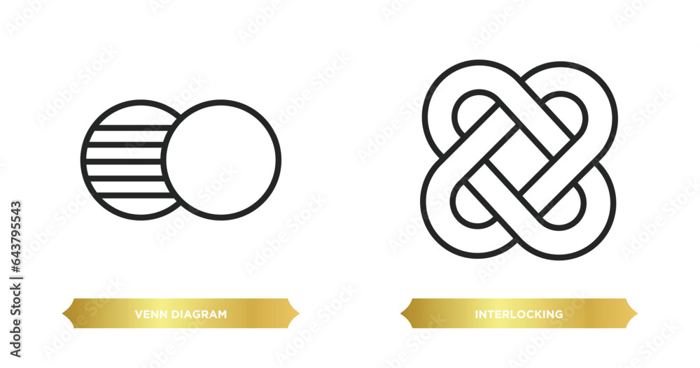 two editable outline icons from analytics concept. thin line icons such ...