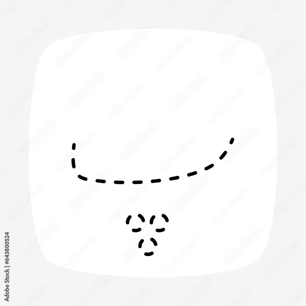 Urdu Alphabet Character "Pay" in Dotted Style isolated on white rounded ...