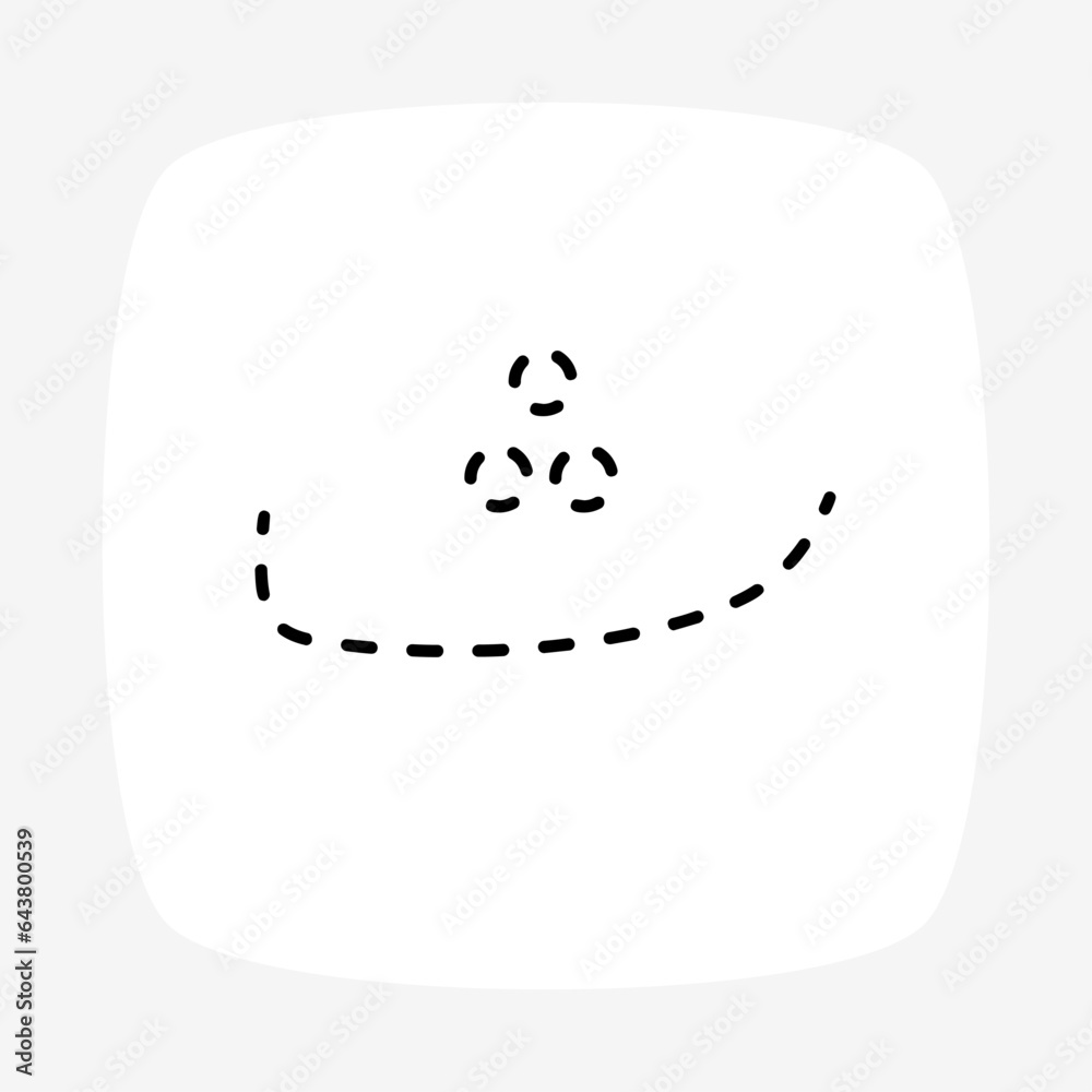 Urdu Alphabet Character "Say" in Dotted Style isolated on white rounded ...