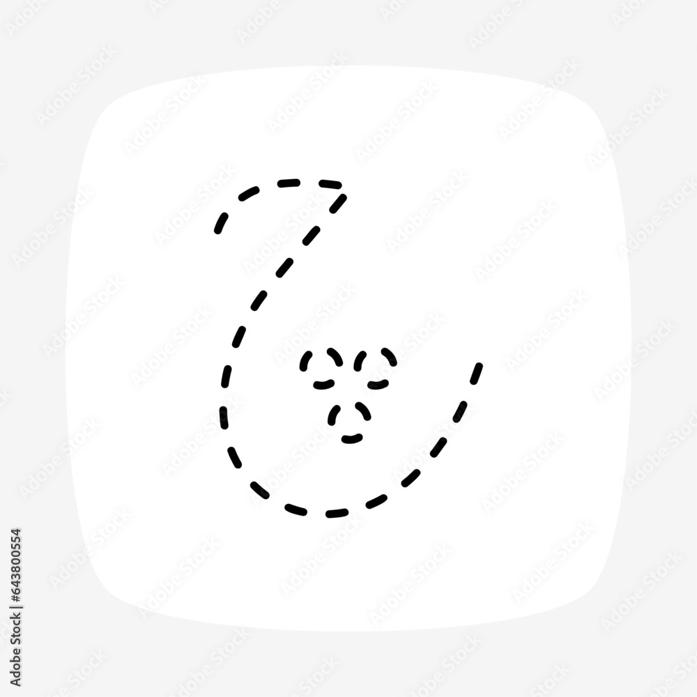 Urdu Alphabet Character "Chay" in Dotted Style isolated on white ...