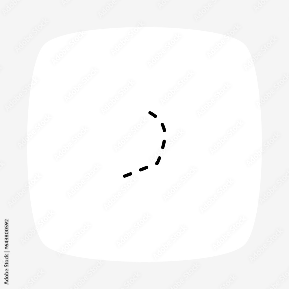 Vettoriale Stock Urdu Alphabet Character "Dal" in Dotted Style isolated ...