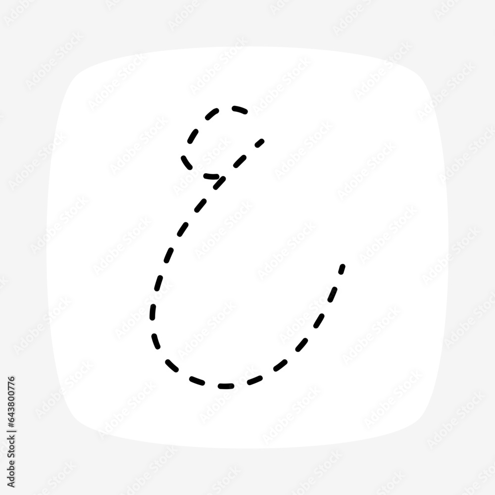 Urdu Alphabet Character "ain" in Dotted Style isolated on white rounded ...