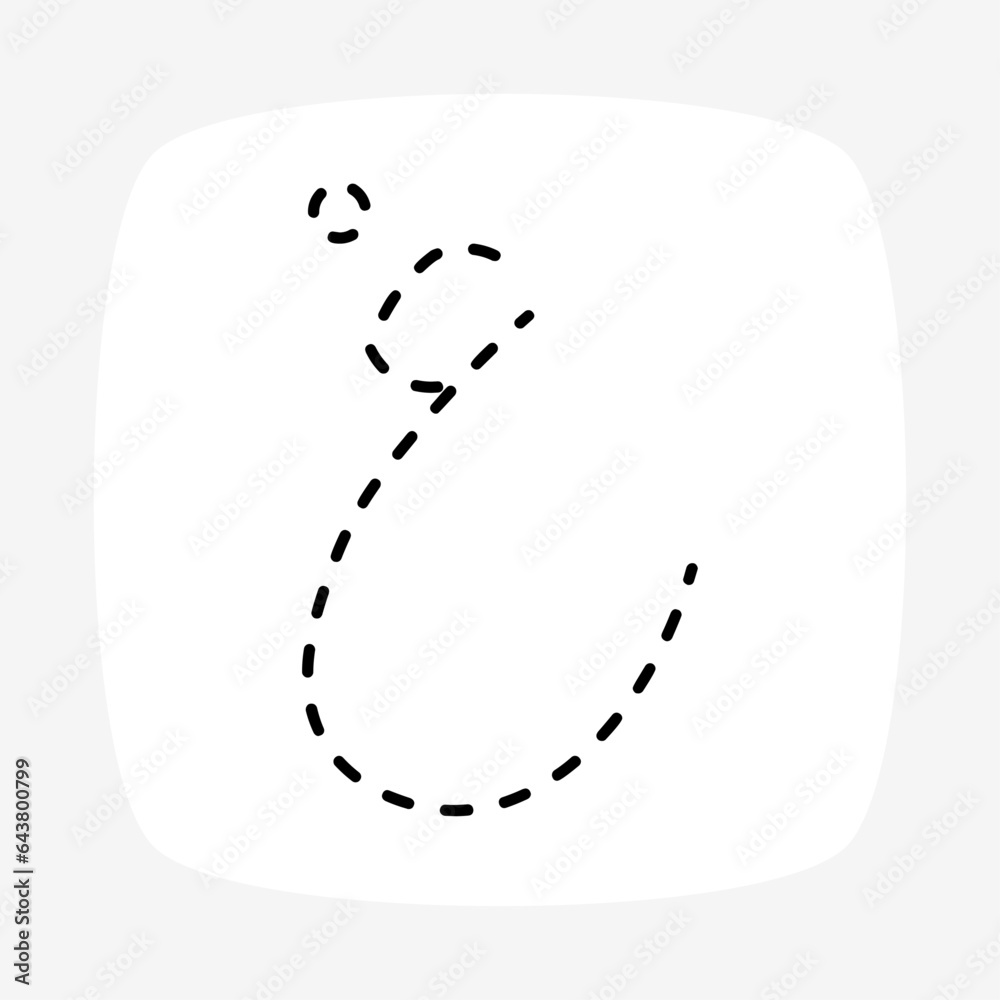 Urdu Alphabet Character "ghain" in Dotted Style isolated on white ...