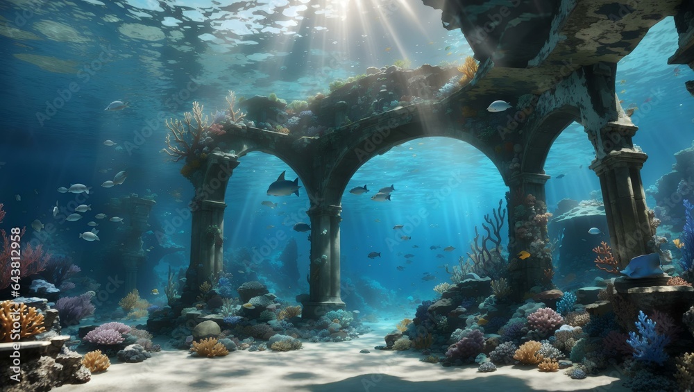 Discover a breathtaking underwater realm teeming with vibrant marine ...