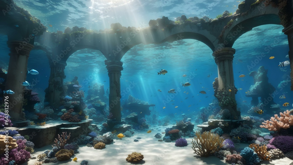 Discover a breathtaking underwater realm teeming with vibrant marine ...