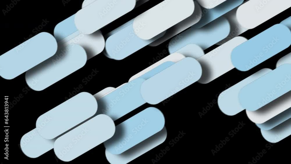 Design element, rounded rectangles moving smoothly across the frame ...
