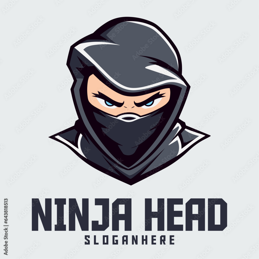 Illustrated Ninja Art: Logo, Mascot, Illustration, Vector Graphics for ...