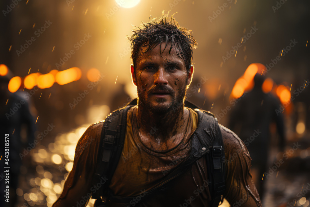 Foto de Stoic Endurance. A long-distance runner persists through the ...