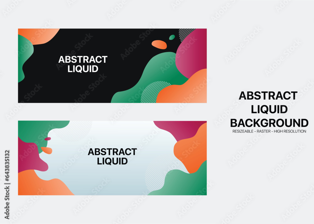 Abstract Liquid Banner Design. Abstract Liquid Template Banner ...