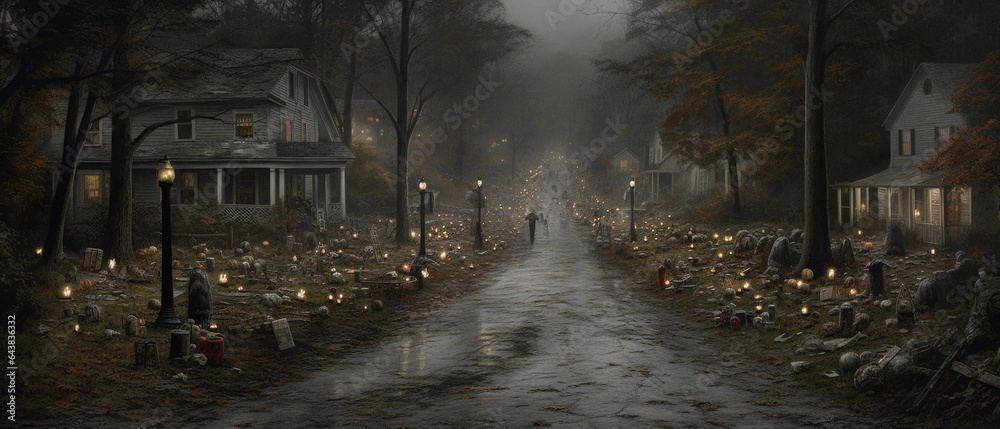 Happy Halloween background spooky scene, creepy dark night with moon ...