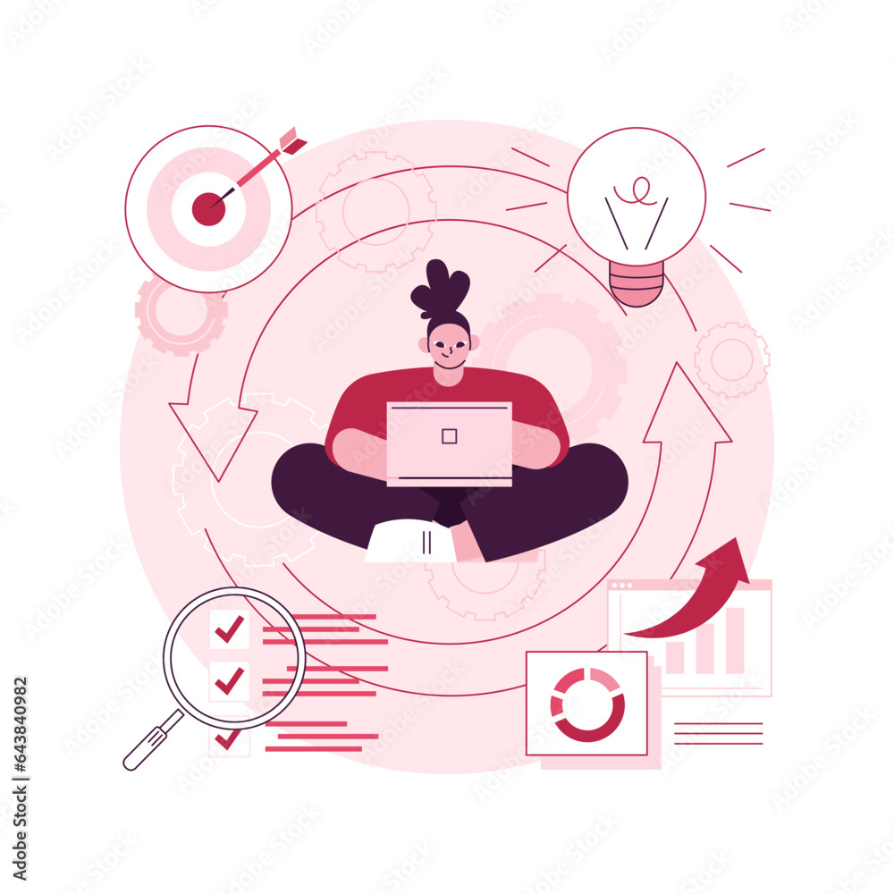 Project life cycle abstract concept vector illustration. Successful ...