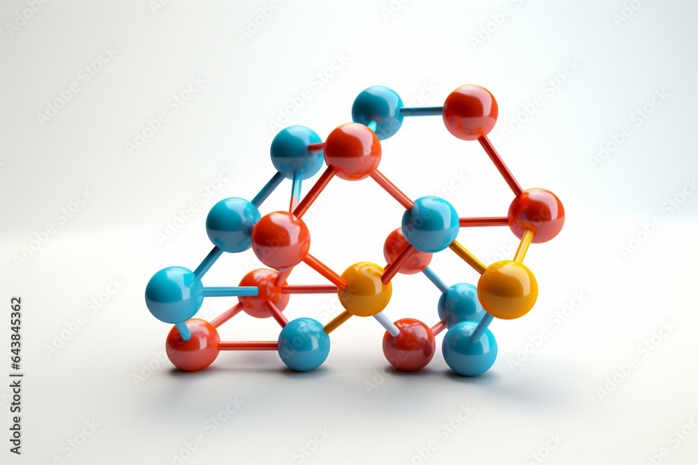 3D representation of chemical structure for p-tolualdehyde on a white ...