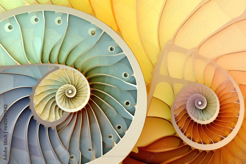 Fibonacci Spiral Background. The natural harmony and mathematical ...