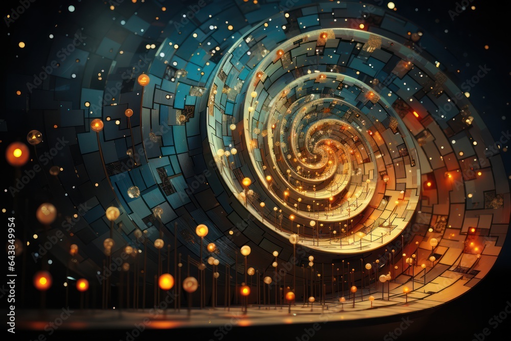 Fibonacci Spiral Background. The natural harmony and mathematical ...