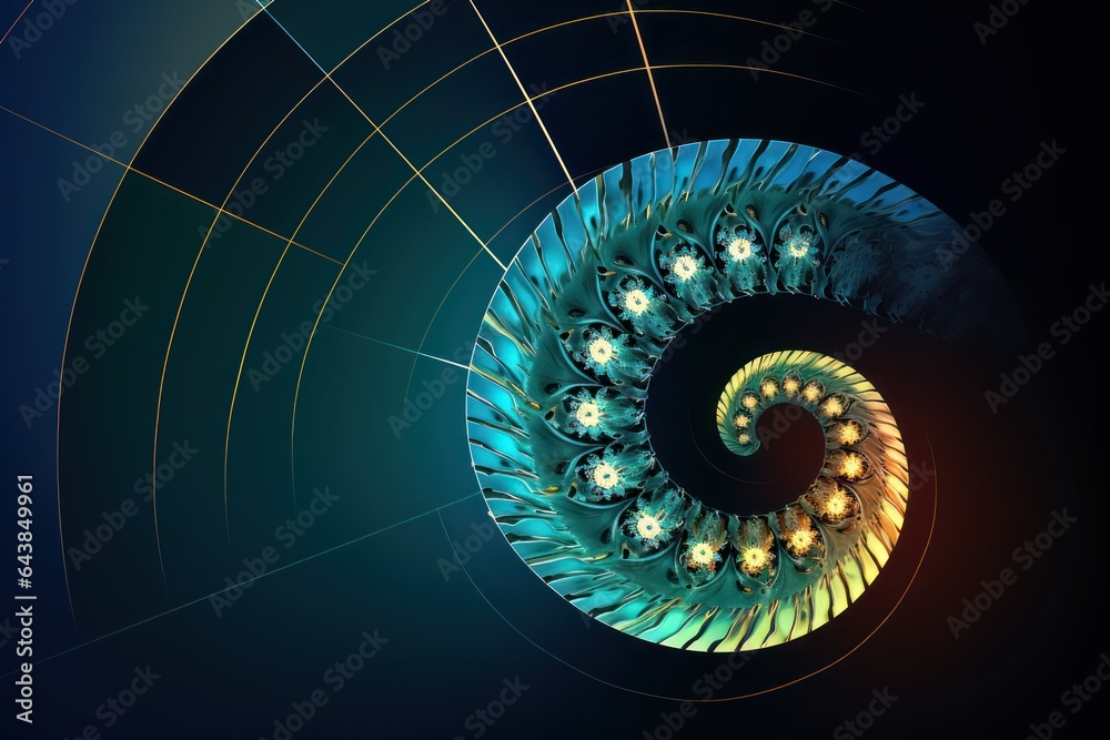 Fibonacci Spiral Background. The natural harmony and mathematical ...