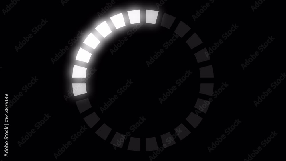 Loading Circle Video with Glow. Loading Animation on Transparent ...