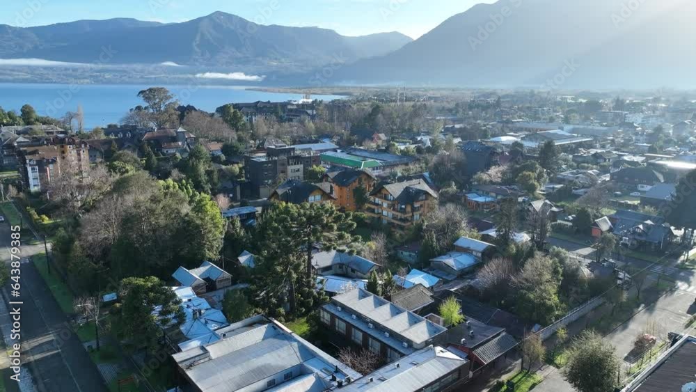 Coastal City At Pucon In Los Rios Chile. Coastal City. Vulcanic Scenery ...