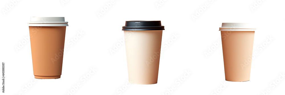 Takeaway coffee in a cup alone on a transparent background Stock Photo ...