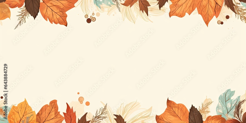 Abstract autumn beauty leaves frame. Seasonal nature art. Fall foliage ...