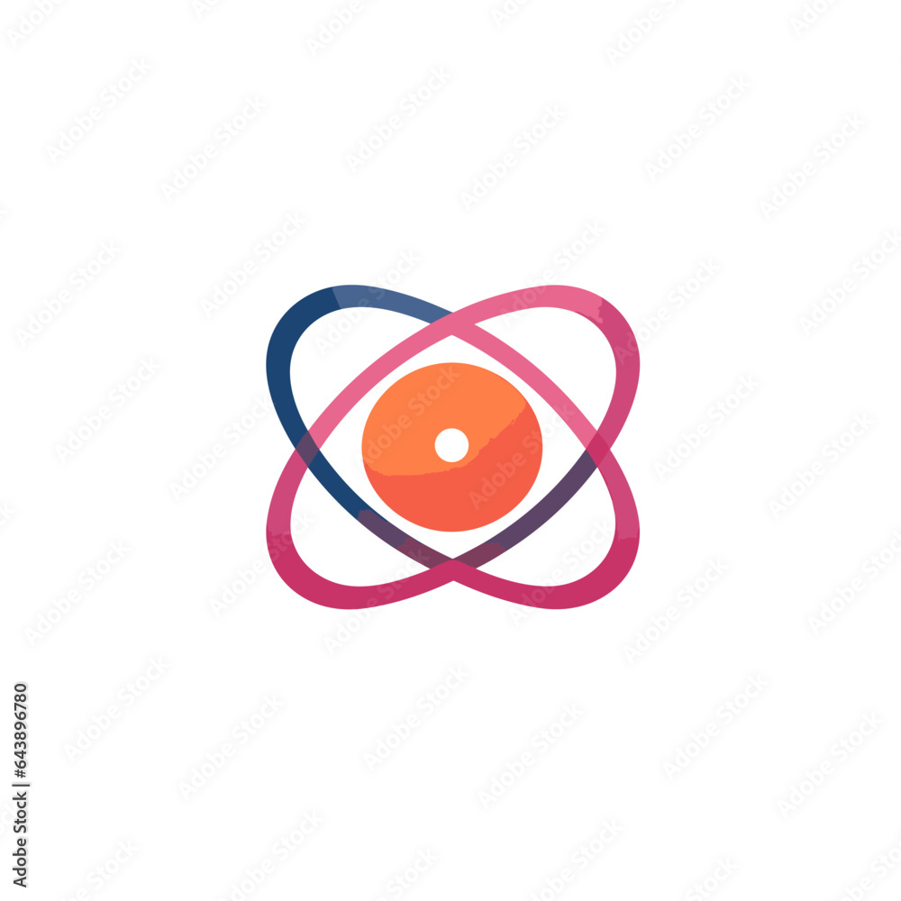 Security technology filled multicolor logo. Digital transformation ...