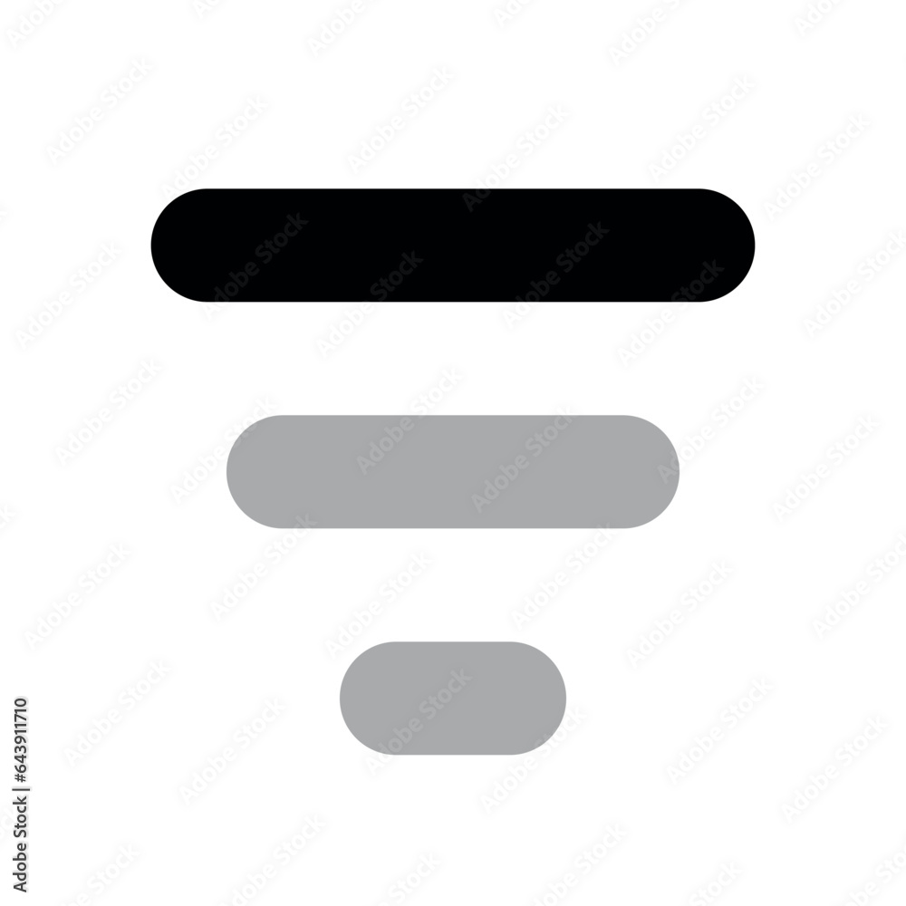 Sort icon, Arrange symbol, Order illustration, Sorting emblem, Filter ...