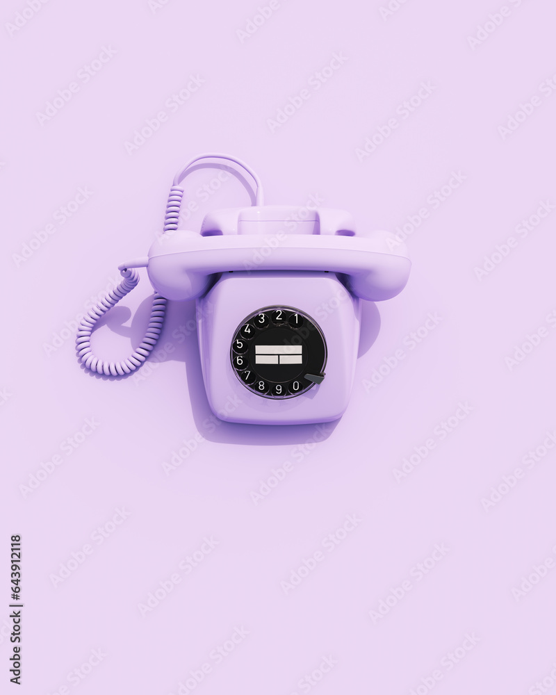 Lavender telephone handset classic rotary phone vintage 80s 70s 90s ...