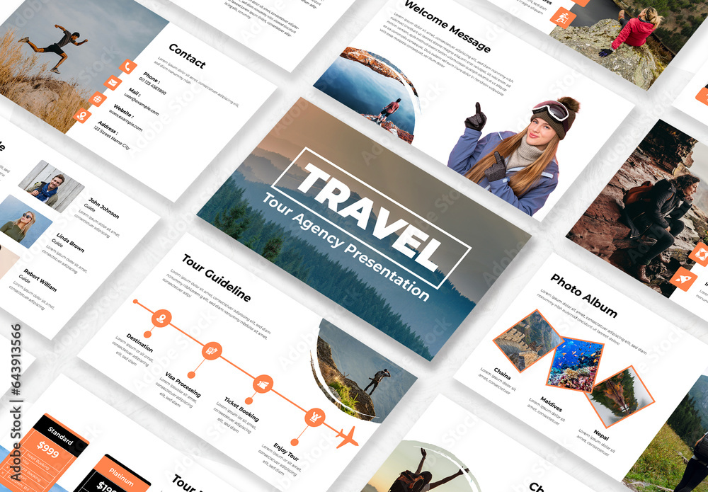 Travel Agency Presentation Stock Template | Adobe Stock