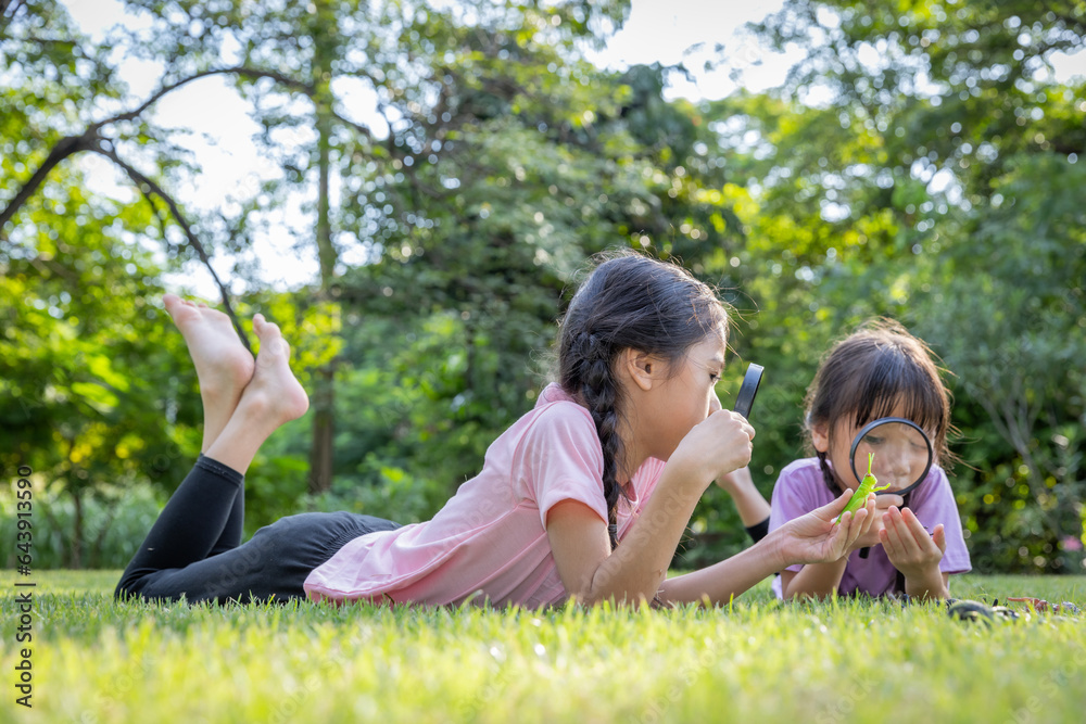 Using a magnifying glass to look at insects in the grass can be an ...
