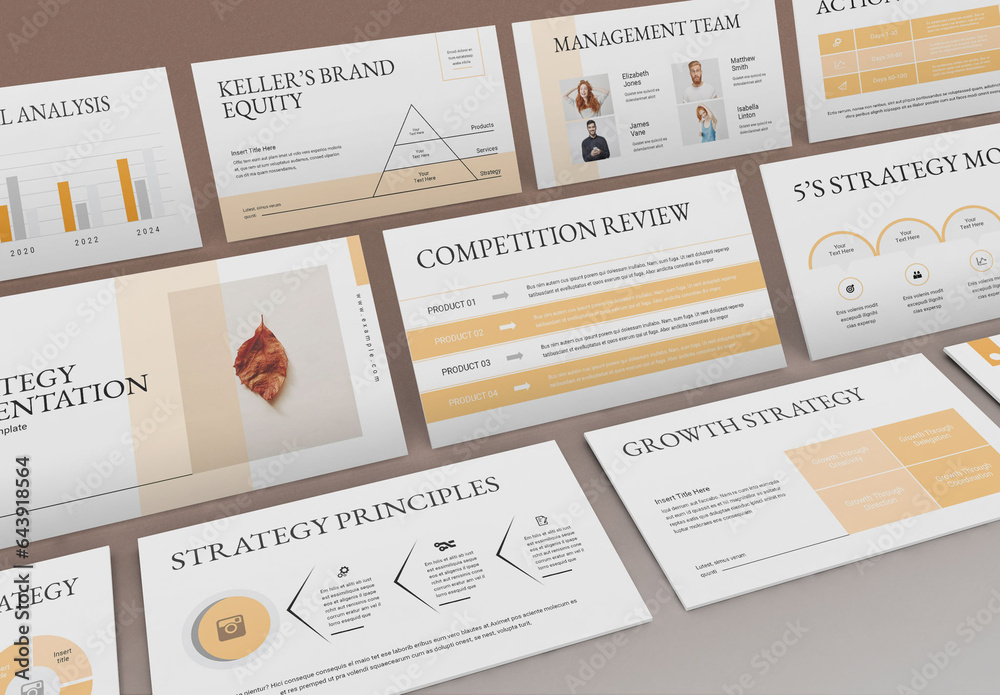 Business Strategy Presentation Layout Stock Template | Adobe Stock