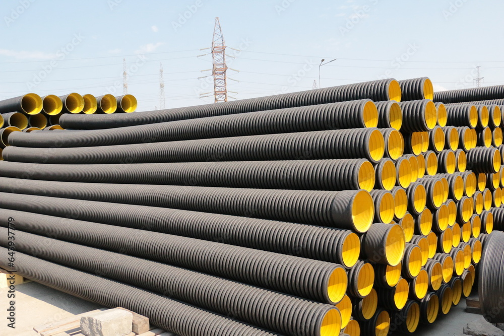 HDPE Corrugated Pipe, HDPE Pipes Manufacturers, HDPE DWC Yellow pipes ...