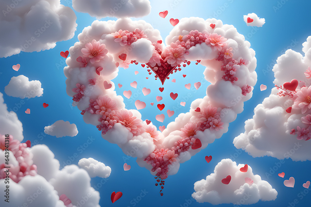 (Generative) AI I thought it would be nice to have red heart clouds ...
