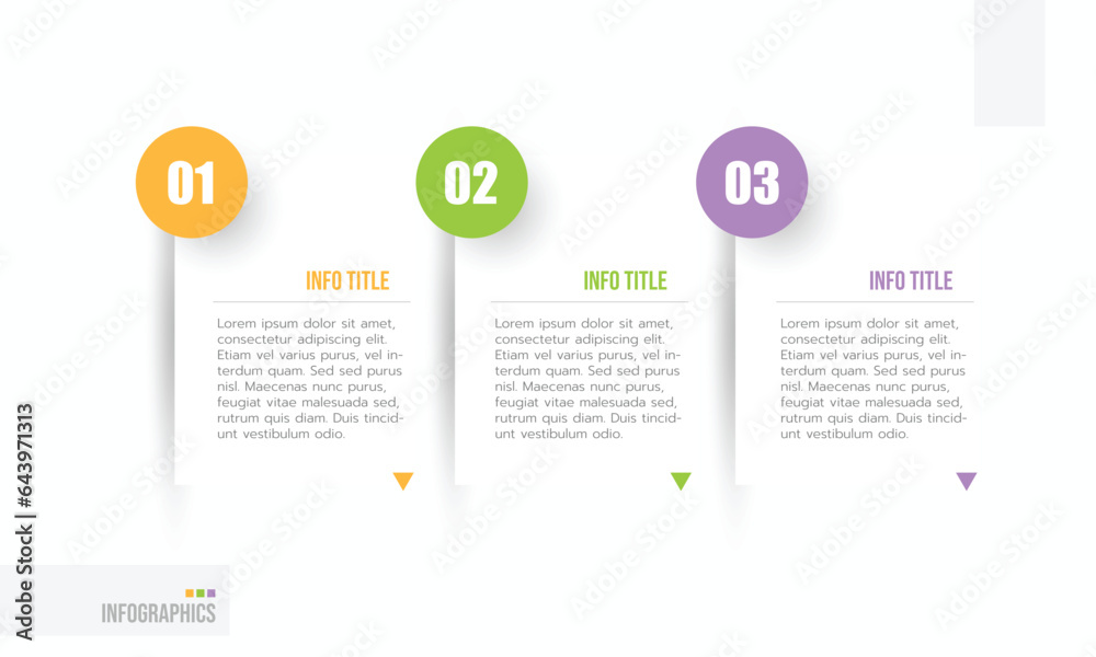 Vector Infographic label design template with number icons and 3 ...
