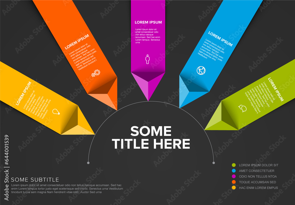 Vector dark horizontal multipurpose Infographic template made from ...
