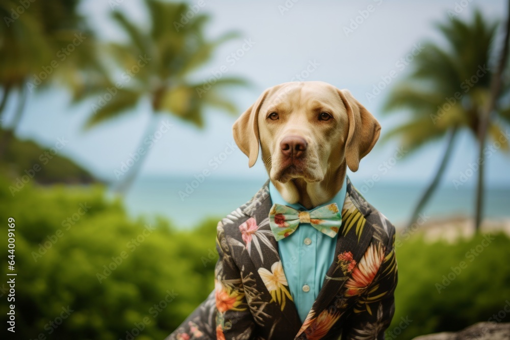 Headshot portrait photography of a bored labrador retriever hiding ...