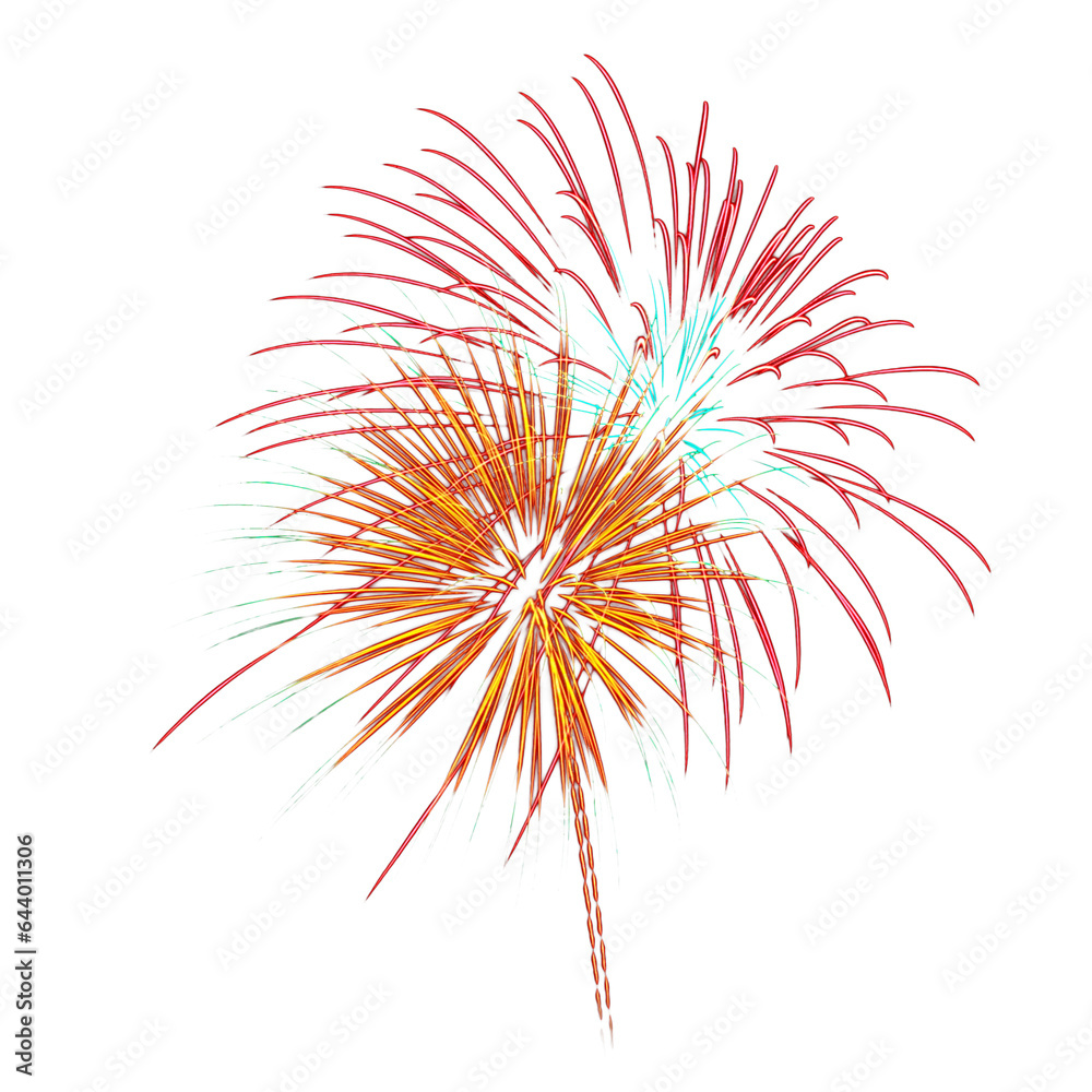 Firework Isolated on transparent background png. Firework frame for new ...