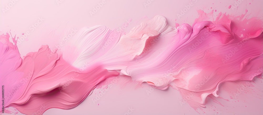 Gorgeous brushstroke background with pink paint splash isolated pastel ...