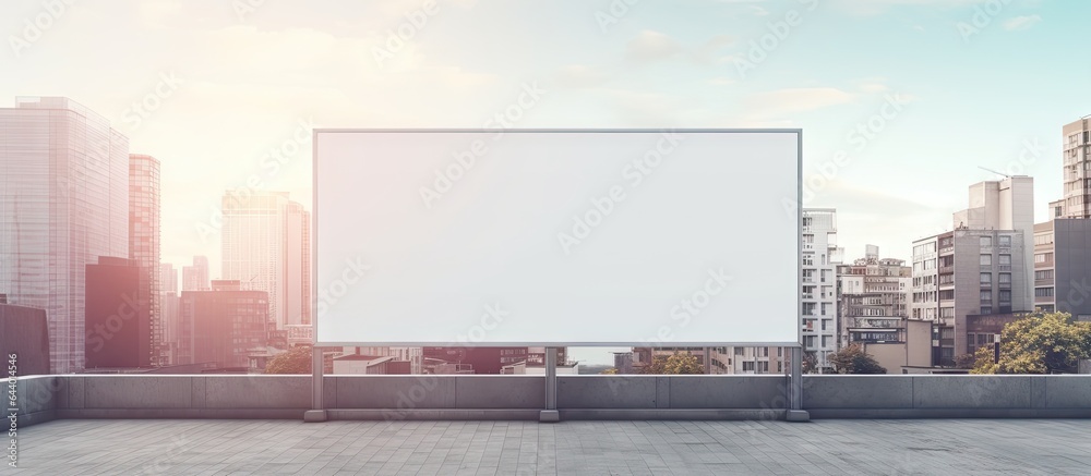 Authentic vertical billboard in the street including a frame for ...