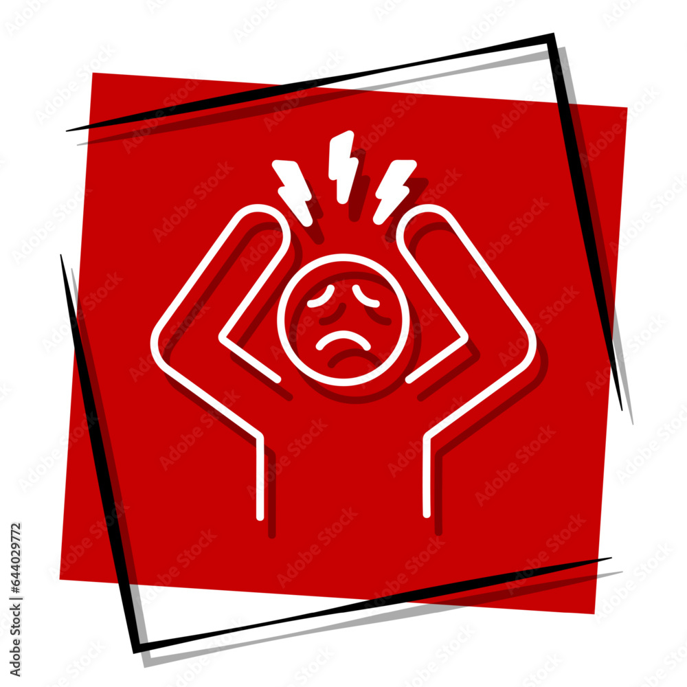 anger red banner in a frame. Vector illustration. Stock Vector | Adobe ...