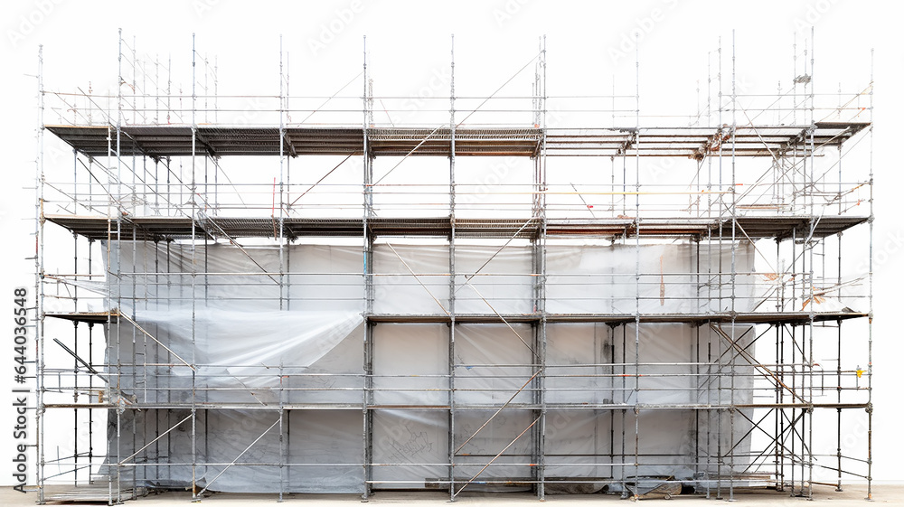 scaffolding isolated on white background abstract development ...