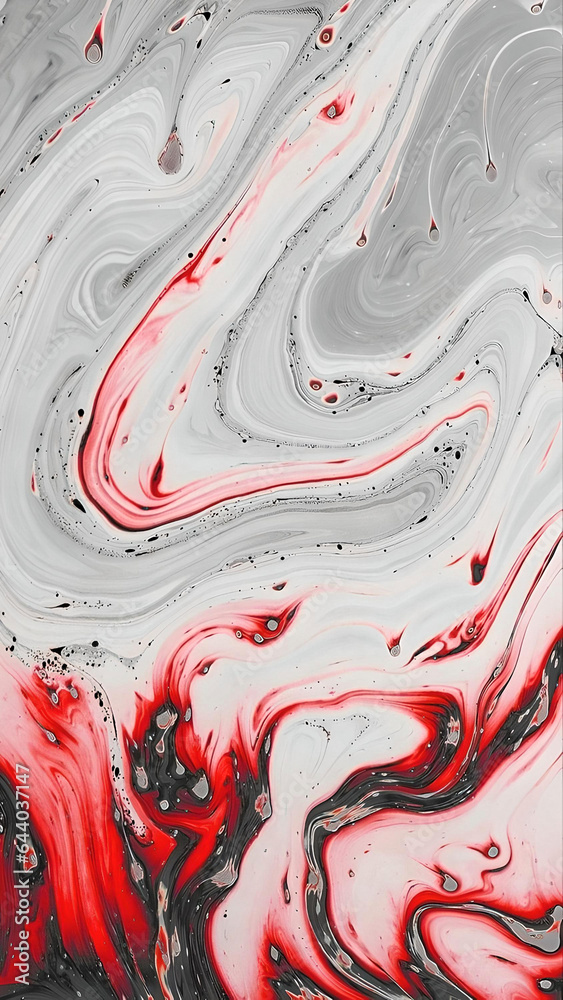 red white and black mixture design made of paint mixture, abstract ...