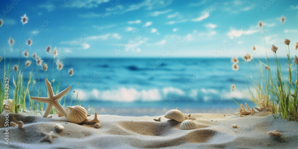 A beach scene. Beach sand. Summer vibes. On vacation, summer break ...