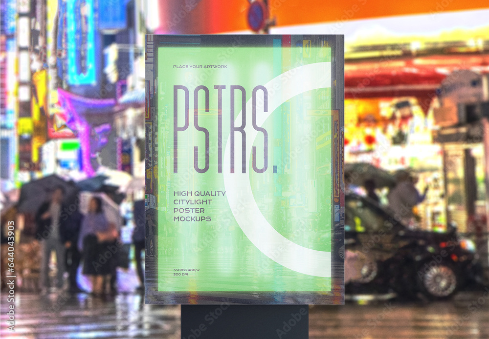 Street Outdoor Poster Advertising Billboard Mockup Template Stock ...