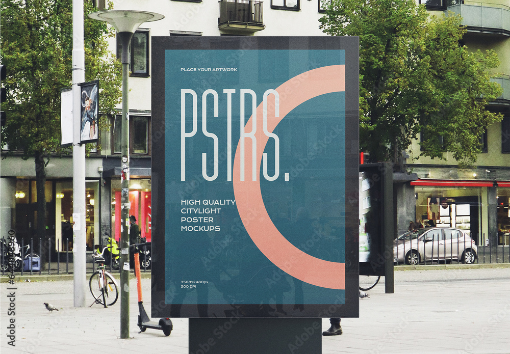 Street Outdoor Poster Advertising Billboard Mockup Template Stock ...